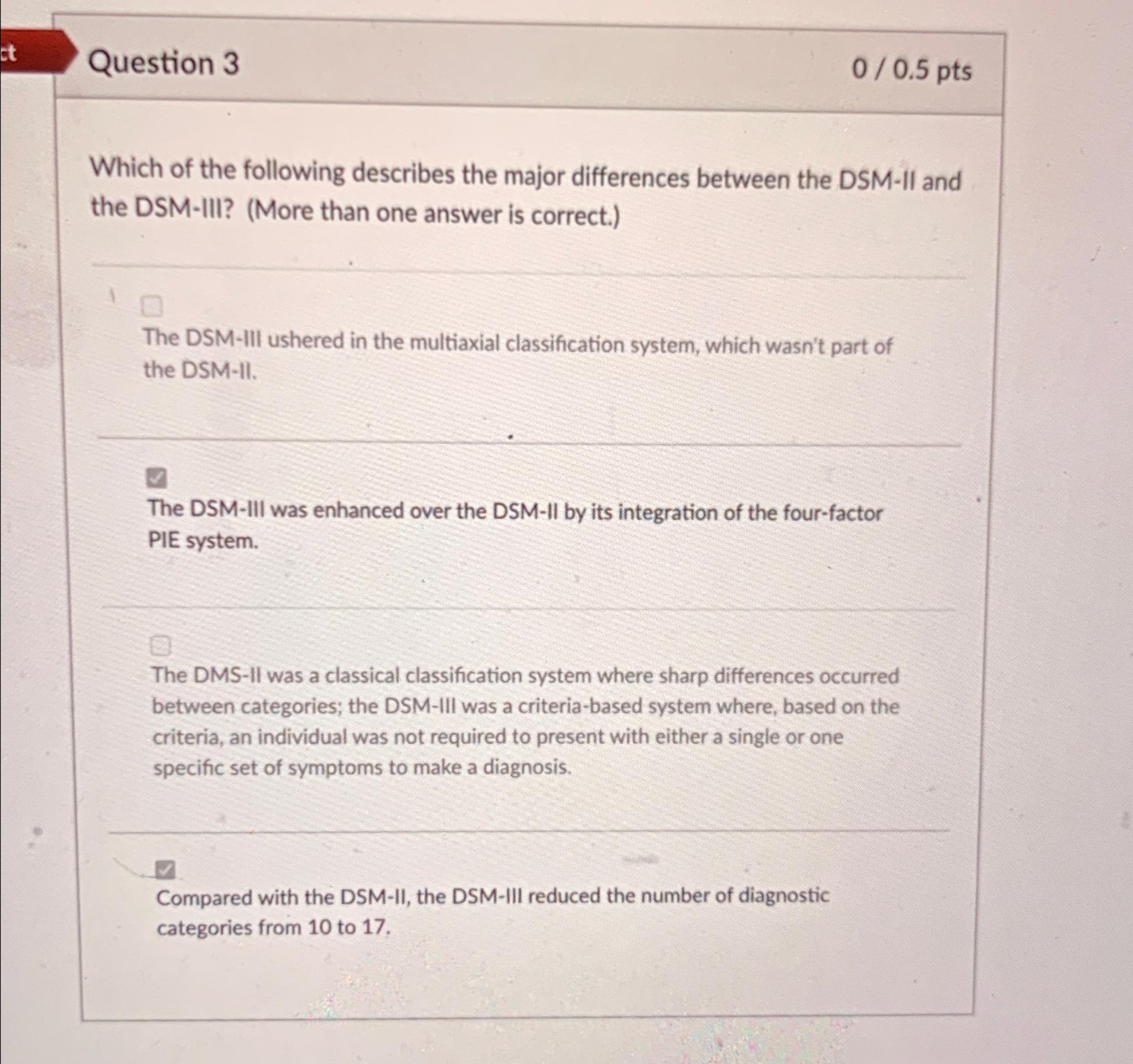 Solved Question 300.5 ﻿ptsWhich of the following describes | Chegg.com
