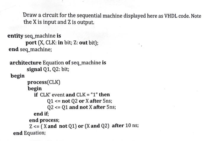 Solved Draw a circuit for the sequential machine displayed | Chegg.com