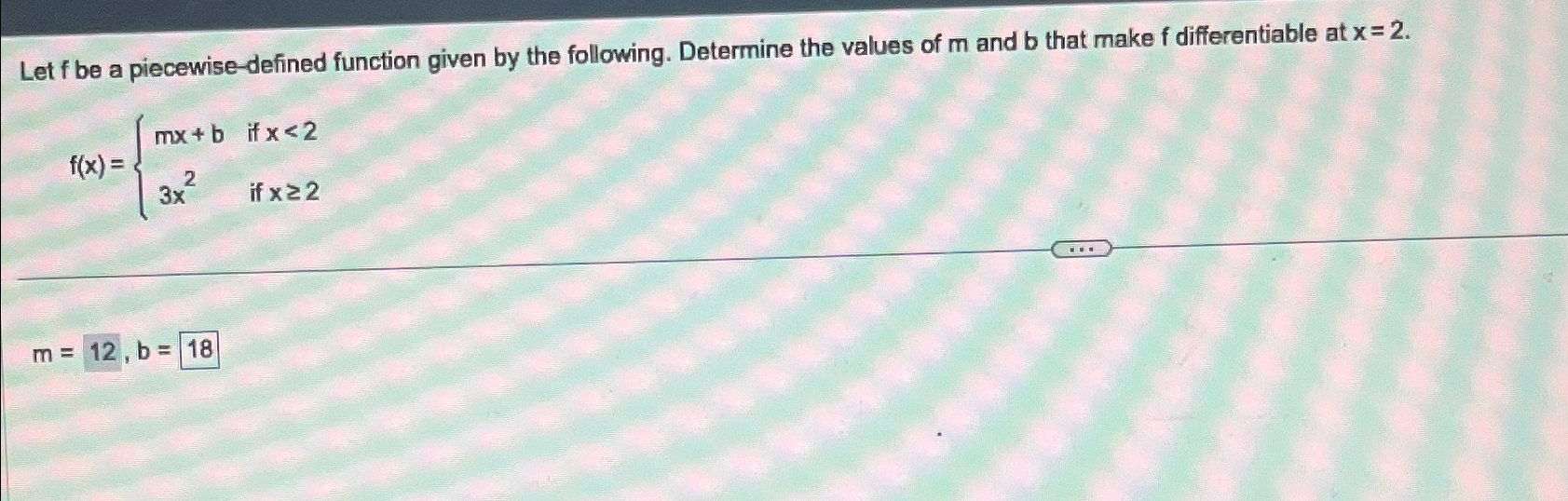 Solved Let f ﻿be a piecewise-defined function given by the | Chegg.com