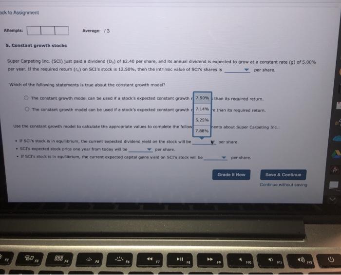 Solved Back to Assignment Attempts: Average: 73 5. Constant | Chegg.com