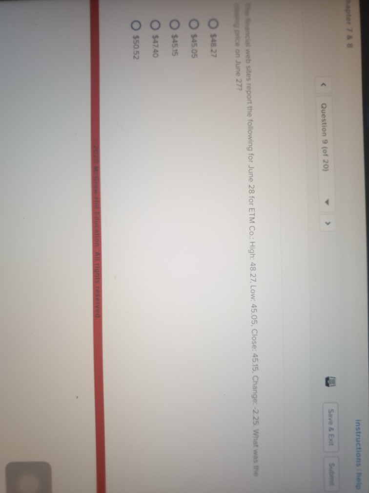 Solved instructions help hapter 7 & 8 Save & Exit Sube