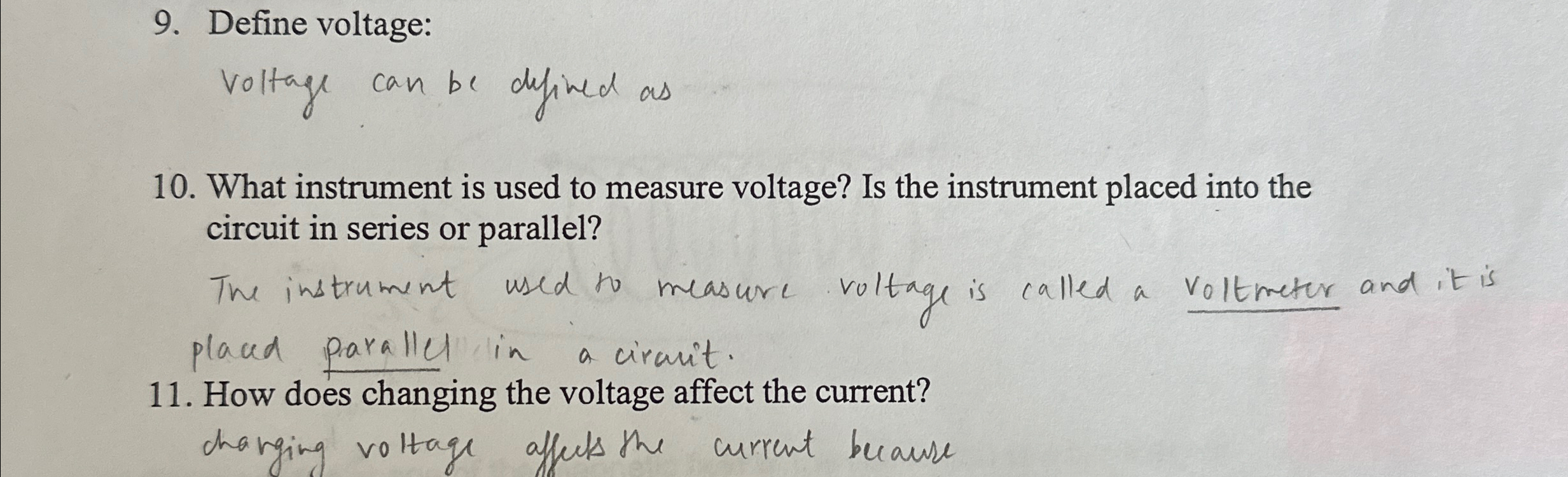 Solved Define voltage:Voltage can be defined asWhat | Chegg.com