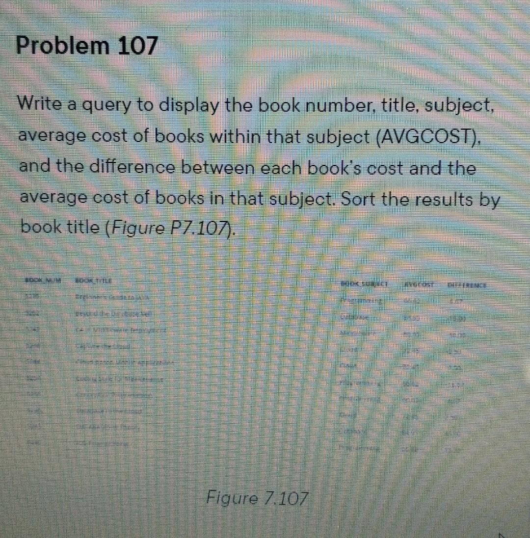 Solved Write a query to display the book number, title, | Chegg.com