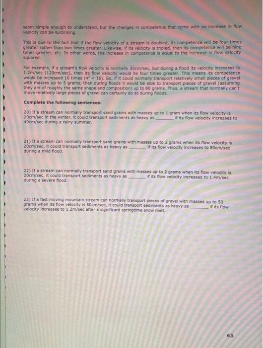 Solved Streams are dynamic and are constanty changing over | Chegg.com