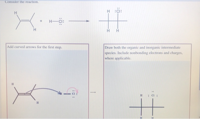 Solved Consider the reaction. H Hci: + H-CI: IT H HH Add | Chegg.com