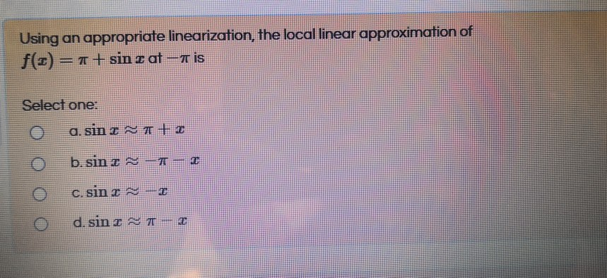 Solved Using an appropriate linearization, the local linear | Chegg.com