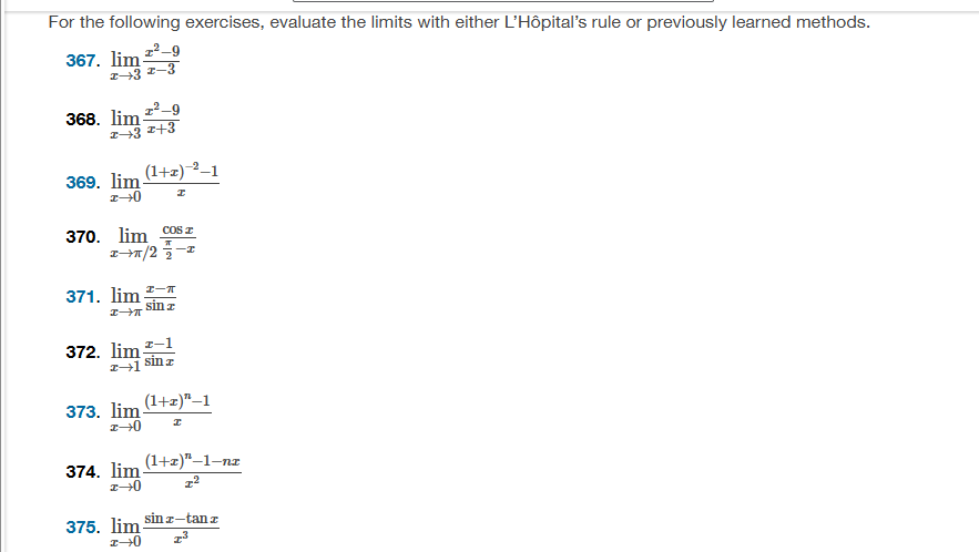 Solved For the following exercises, evaluate the limits | Chegg.com