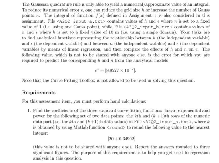 Solved Consider the integral of function f(x) from a to b | Chegg.com