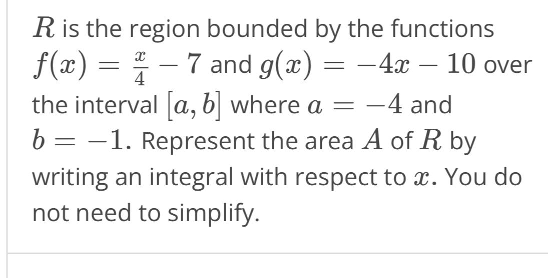 Solved R is the region bounded by the functions | Chegg.com