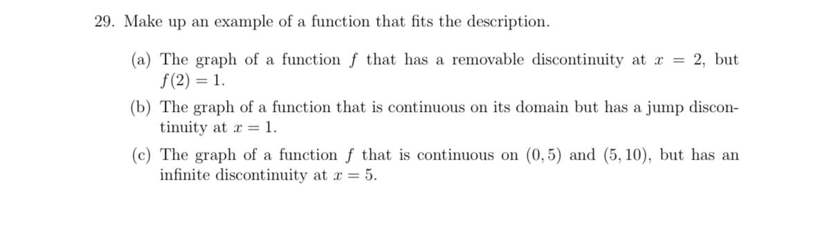Solved Make up an example of a function that fits the | Chegg.com