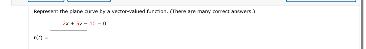 Solved Represent the plane curve by a vector-valued | Chegg.com