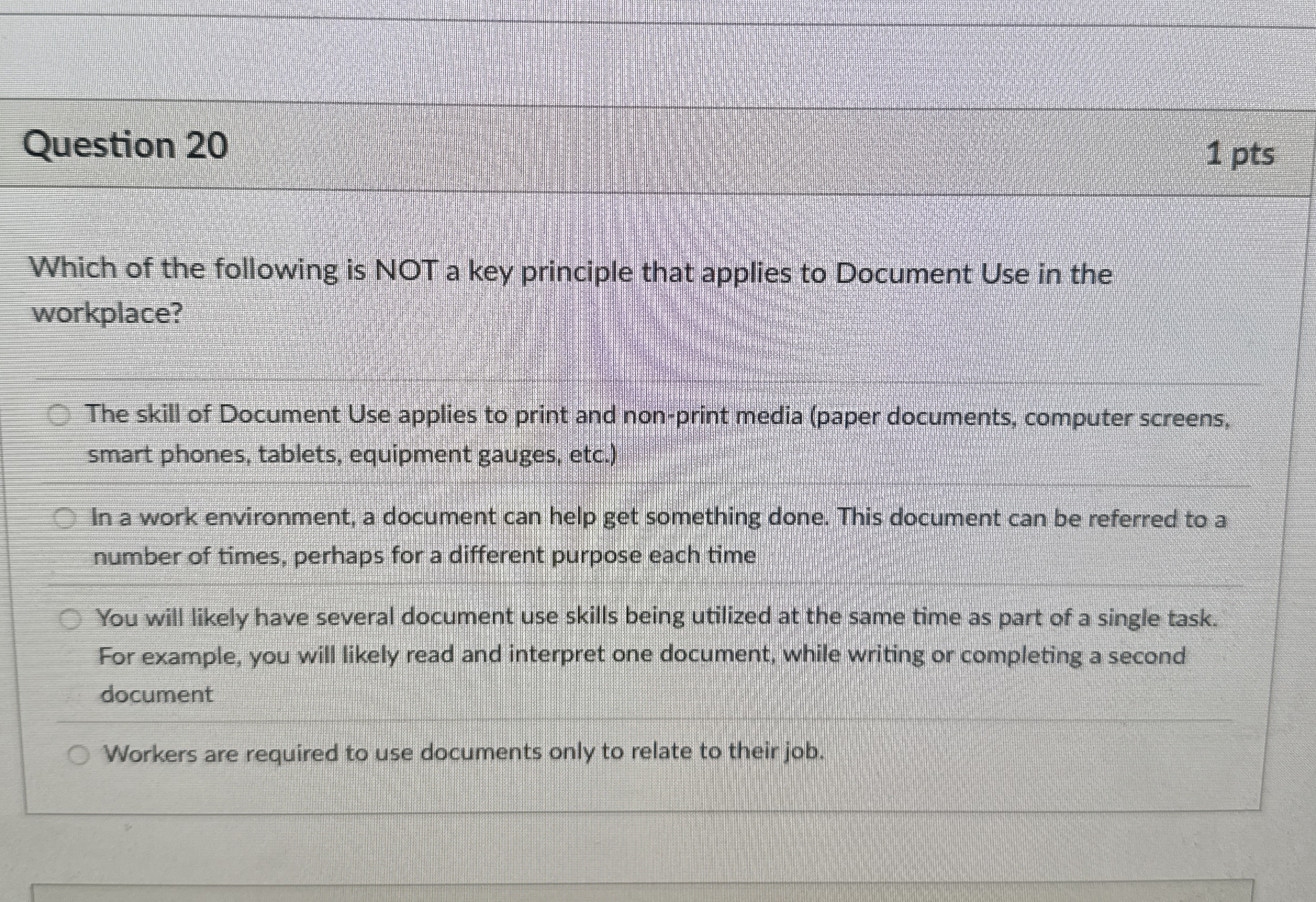 Solved Question 201 ﻿ptsWhich of the following is NOT a key | Chegg.com