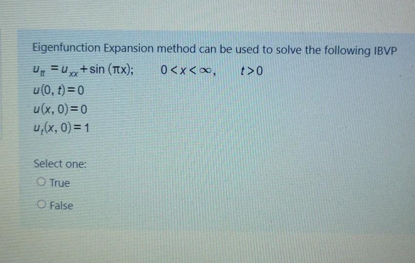 Solved Utt Eigenfunction Expansion method can be used to | Chegg.com