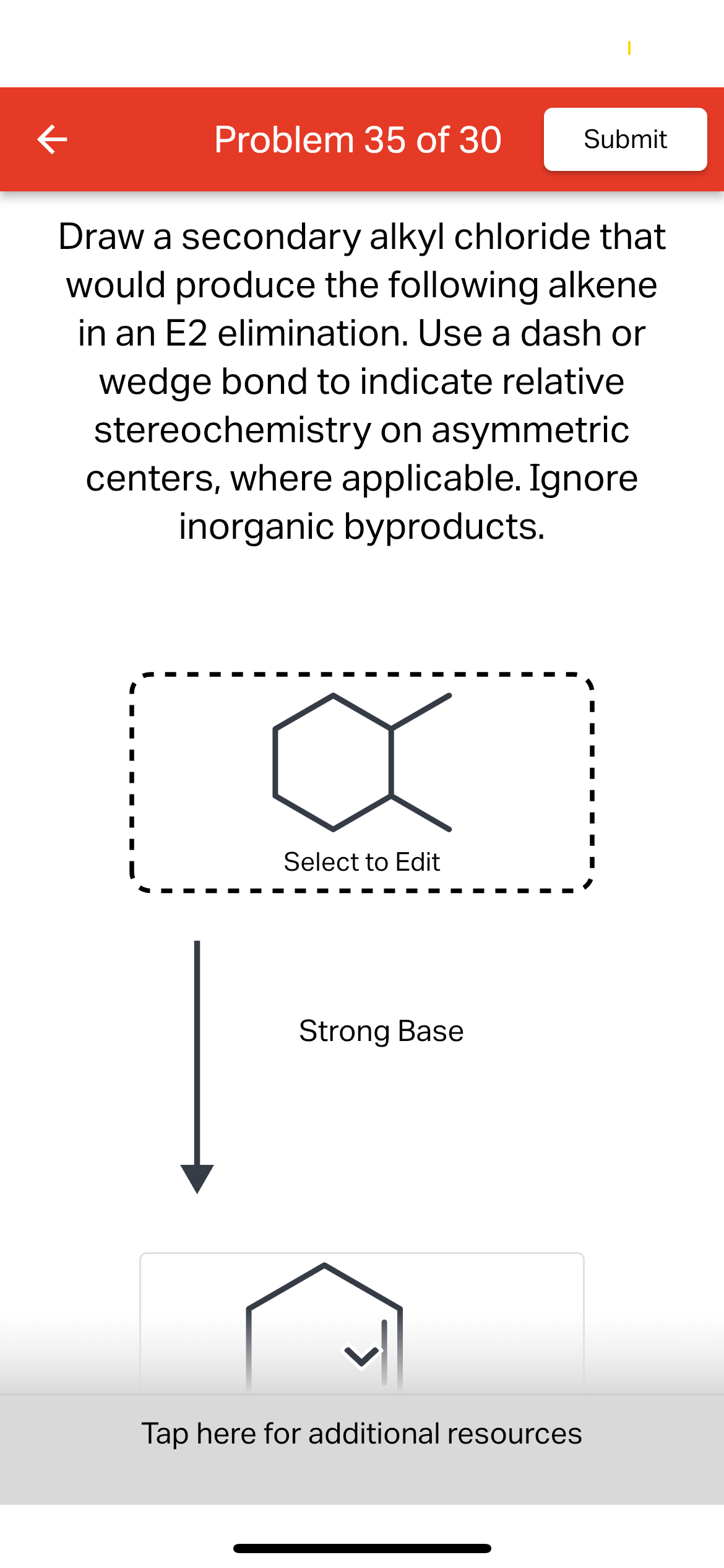 Problem 35 ﻿of 30Draw a secondary alkyl chloride that | Chegg.com