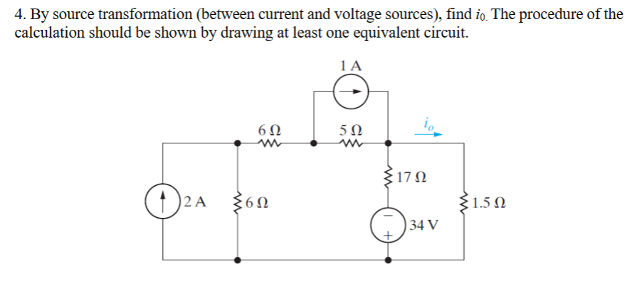 Solved By source transformation (between current and voltage | Chegg.com