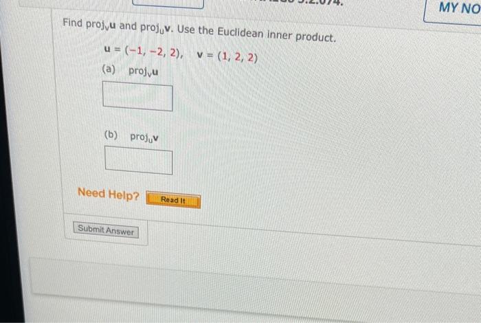 Solved Find proj, u, find proj jUv, and sketch a graph of | Chegg.com