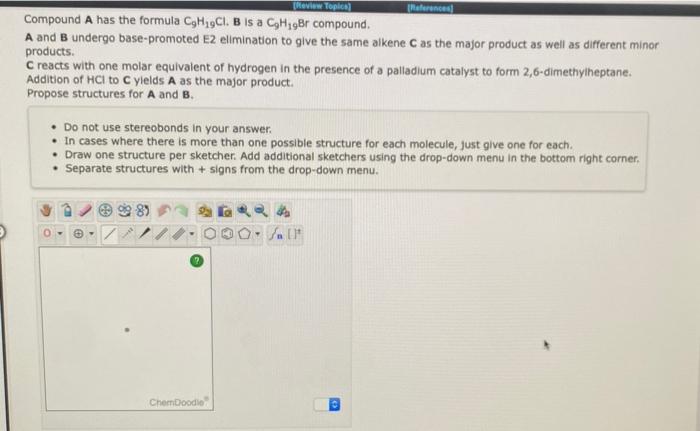 Solved [Review Topics) References Compound A has the formula | Chegg.com