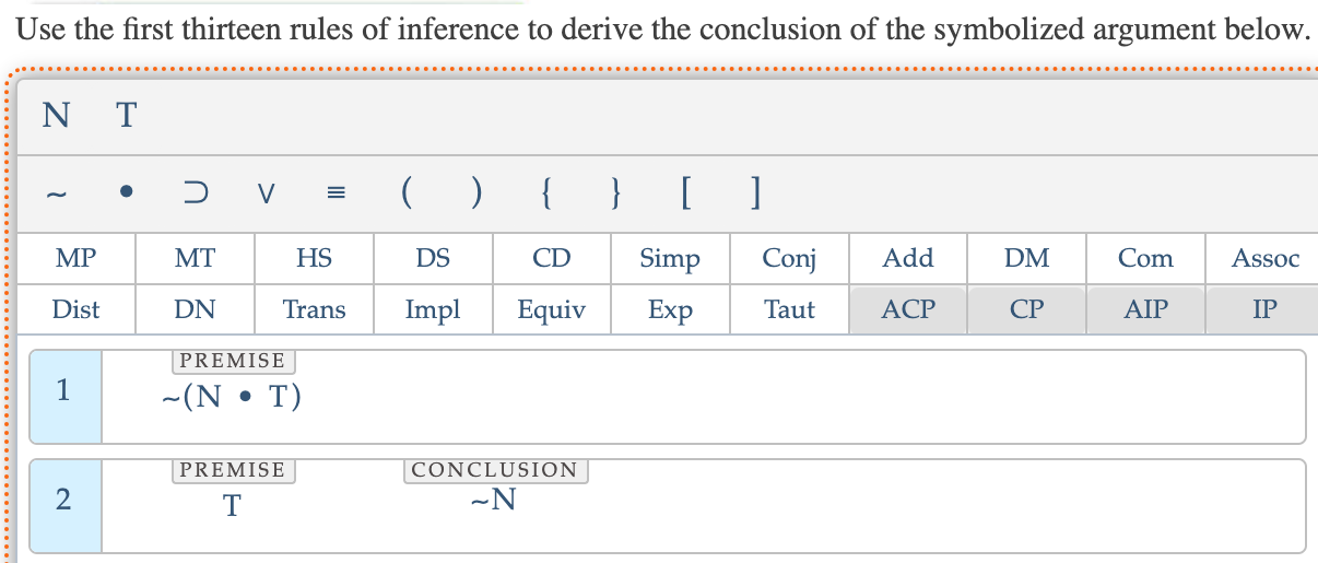 Solved Use the first thirteen rules of inference to derive | Chegg.com