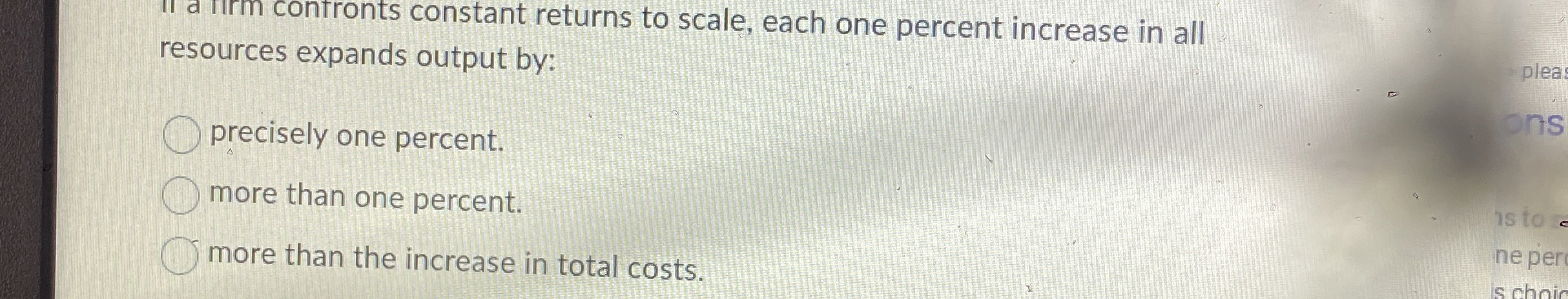 Solved resources expands output by:precisely one | Chegg.com