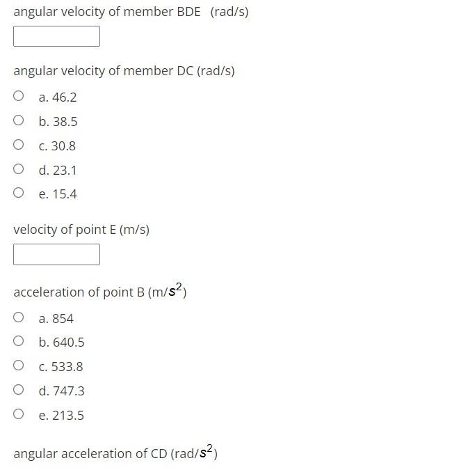 Solved Link AB has a clockwise angular velocity WAB=77 rad/s | Chegg.com