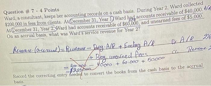 Solved Question # 7 - 4 Points Ward, a consultant, keeps her | Chegg.com Solved Question # 7 - 4 Points Ward, a consultant, keeps her | Chegg.com