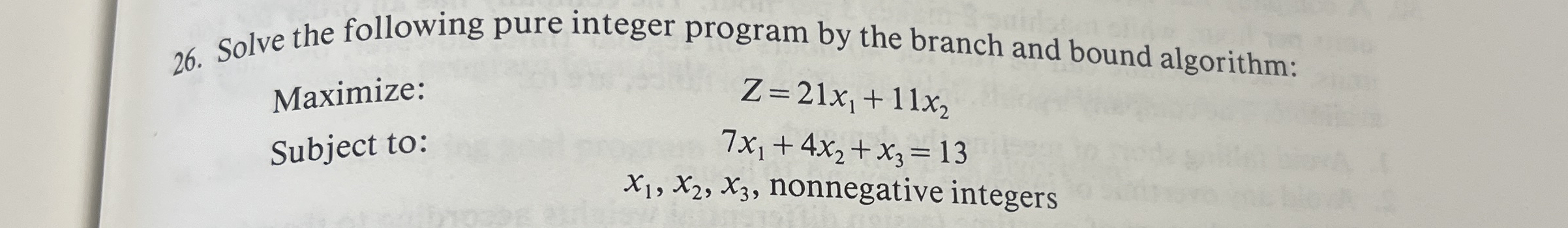 Solved Solve the following pure integer program by the | Chegg.com