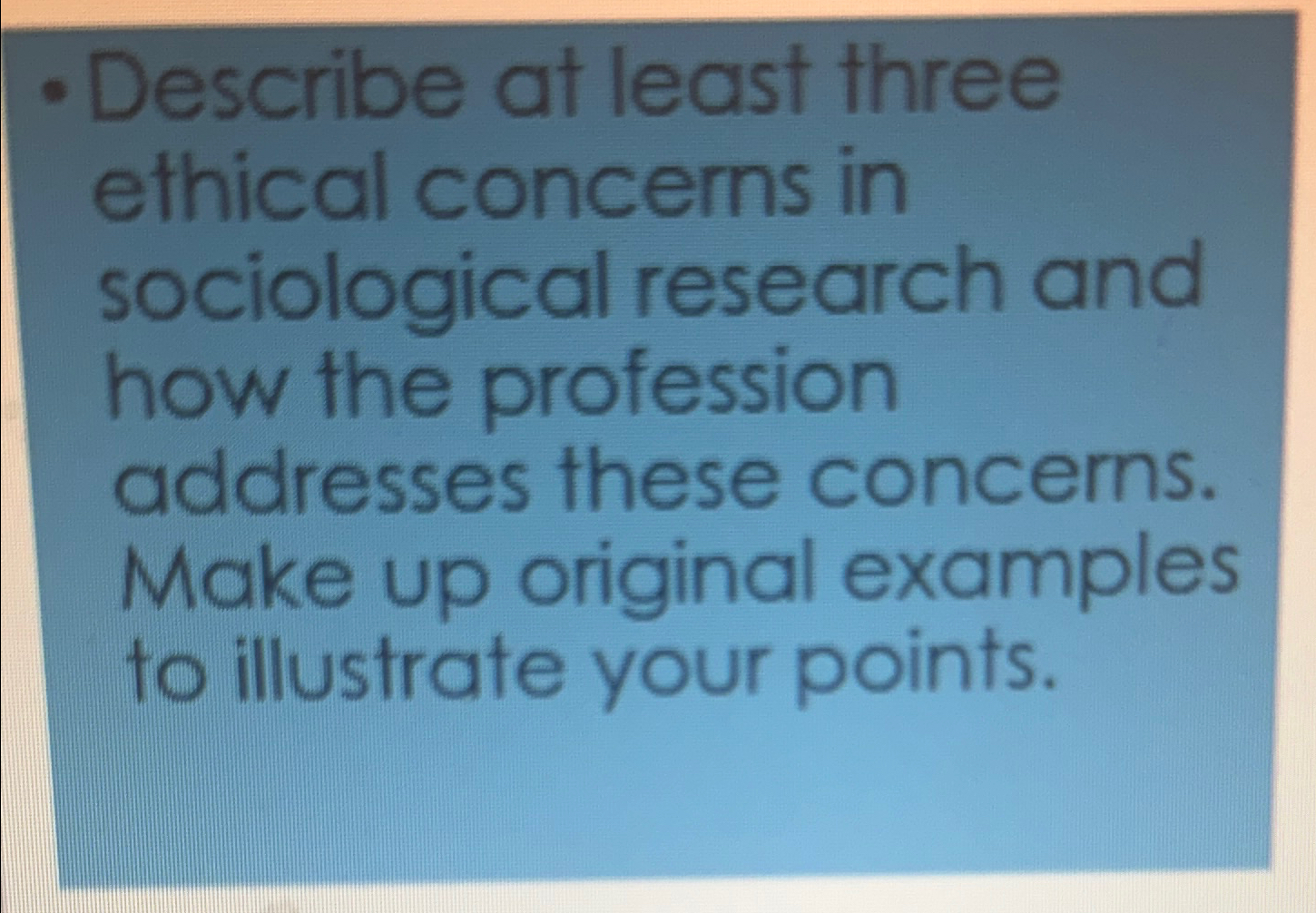Solved Describe at least three ethical concerns in | Chegg.com