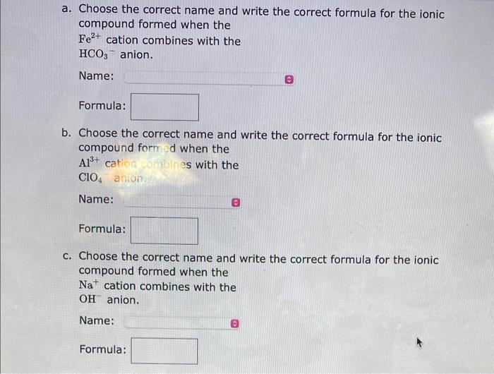 Solved compound formed when the Fe2+ cation combines with | Chegg.com