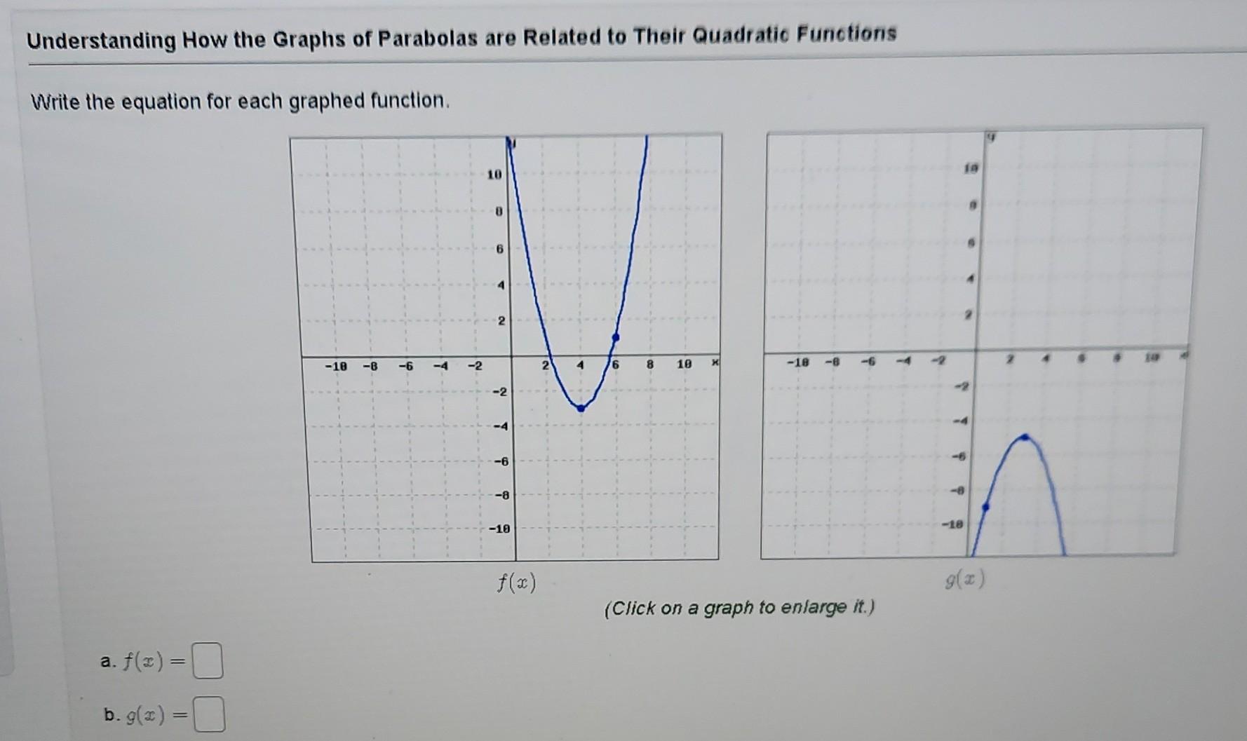 Solved Write the equation for each graphed function. (Click | Chegg.com