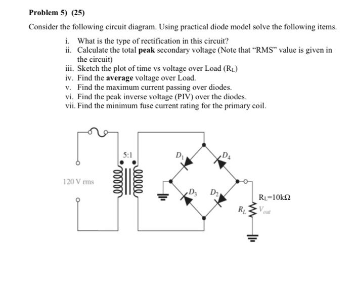 Solved Problem 5) (25) Consider the following circuit | Chegg.com
