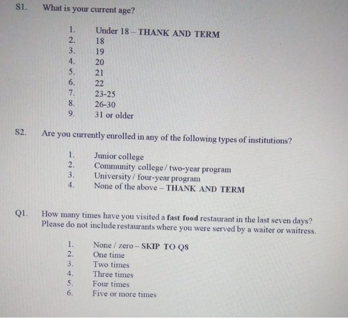 Solved 5. Cross-tabulate questions S1 & Q1 What is your | Chegg.com