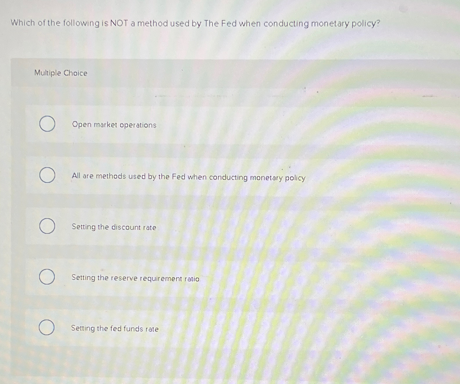 Solved Which of the following is NOT a method used by The | Chegg.com