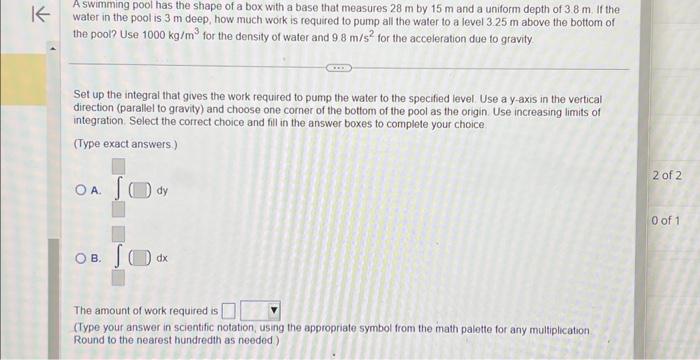 Solved A swimming pool has the shape of a box with a base | Chegg.com