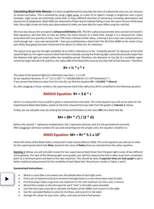 Light Curve 1 Table 1: Data Table for Perseus A ( 8 | Chegg.com