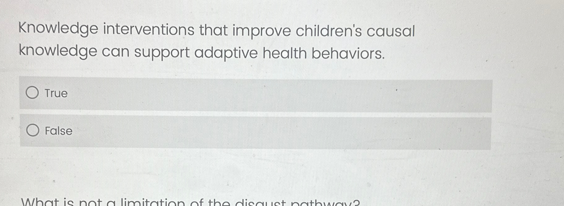 Solved Knowledge interventions that improve children's | Chegg.com