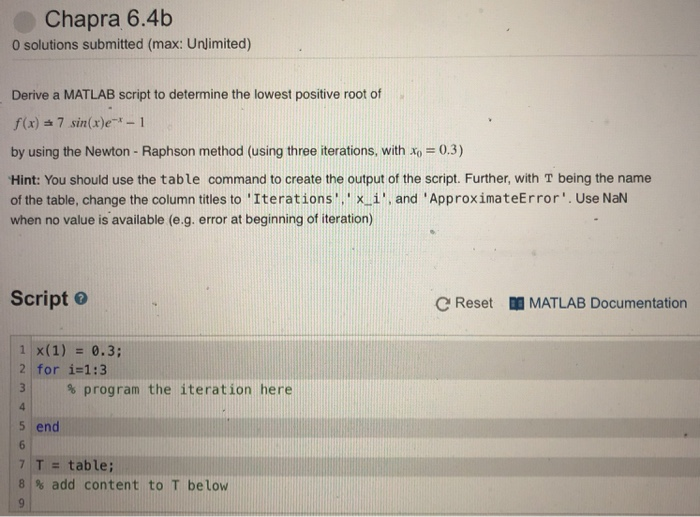 Solved Chapra 64b O Solutions Submitted Max Unlimited