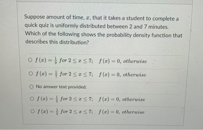 [Solved]: A random variable x is equally likely to take on