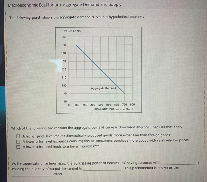 Solved Macroeconomic Equilibrium: Aggregate Demand and | Chegg.com