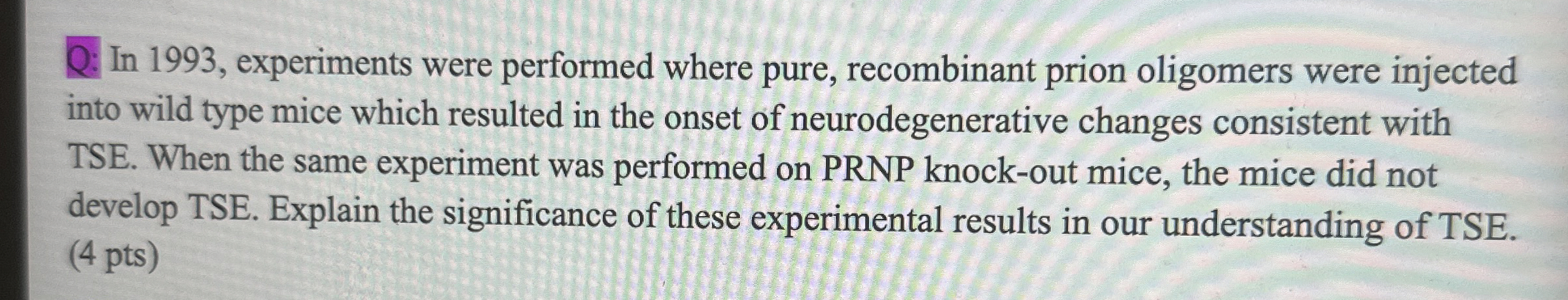 Solved Q: In 1993, ﻿experiments were performed where pure, | Chegg.com