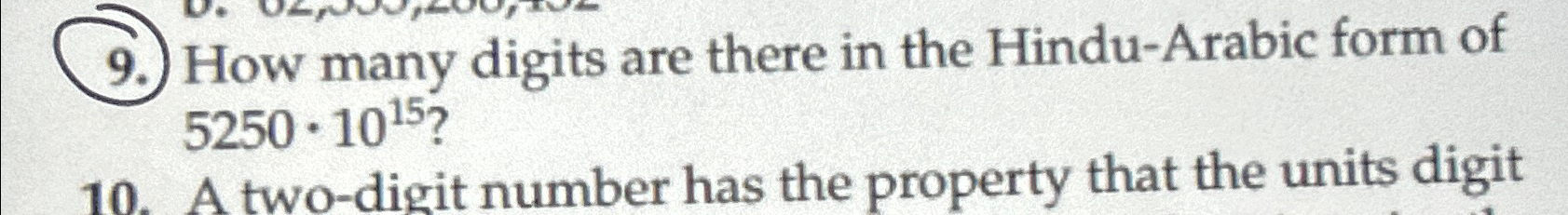 Solved How many digits are there in the Hindu-Arabic form of | Chegg.com