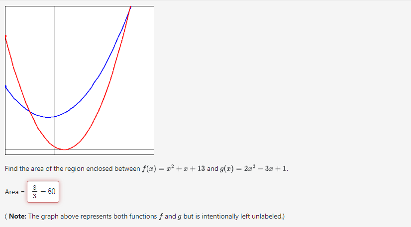 Solved Find the area of the region enclosed between | Chegg.com
