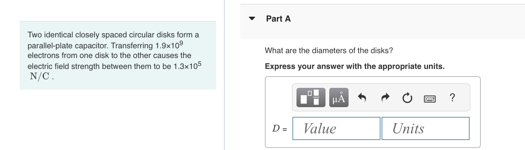 Solved Part ATwo identical closely spaced circular disks | Chegg.com