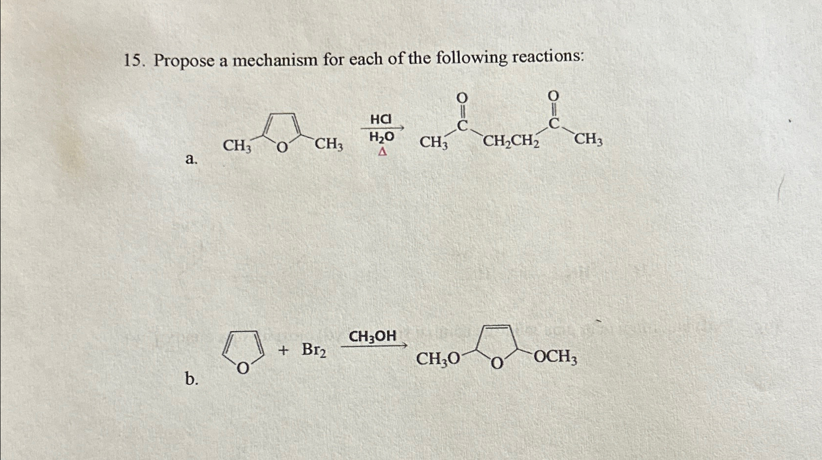 Solved Propose a mechanism for each of the following | Chegg.com