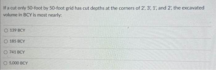 Solved If a cut only 50 -foot by 50 -foot grid has cut | Chegg.com