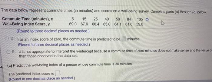 Solved The data below represent commute times in minutes) | Chegg.com