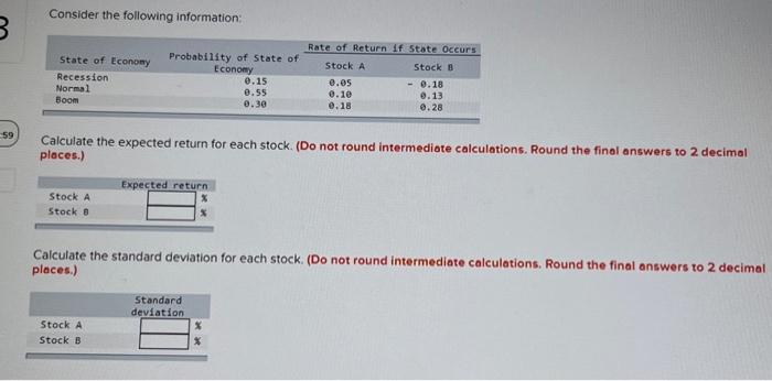 Solved Consider the following information: Calculate the | Chegg.com