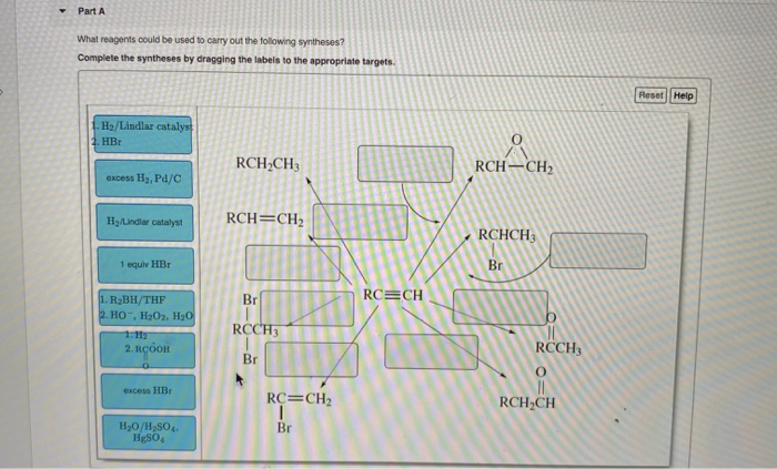 Solved Part A What reagents could be used to carry out the | Chegg.com