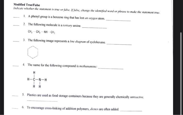 Solved Modified True/False Indicate whether the statement is | Chegg.com