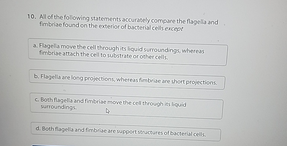 Solved All of the following statements accurately compare | Chegg.com