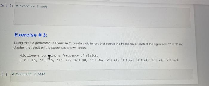 Solved Exercise \#3: Using the file generated in Exercise 2, | Chegg.com